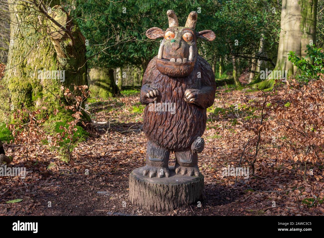 The Gruffalo statue at Orrest Head in Windermere. The lake district ...