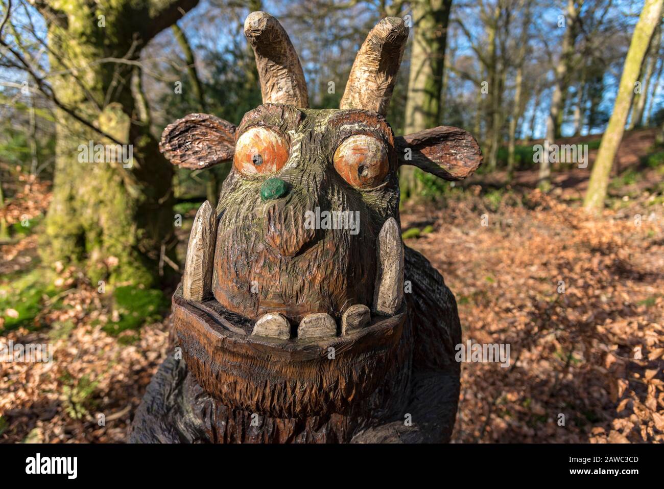 The Gruffalo statue at Orrest Head in Windermere. The lake district ...