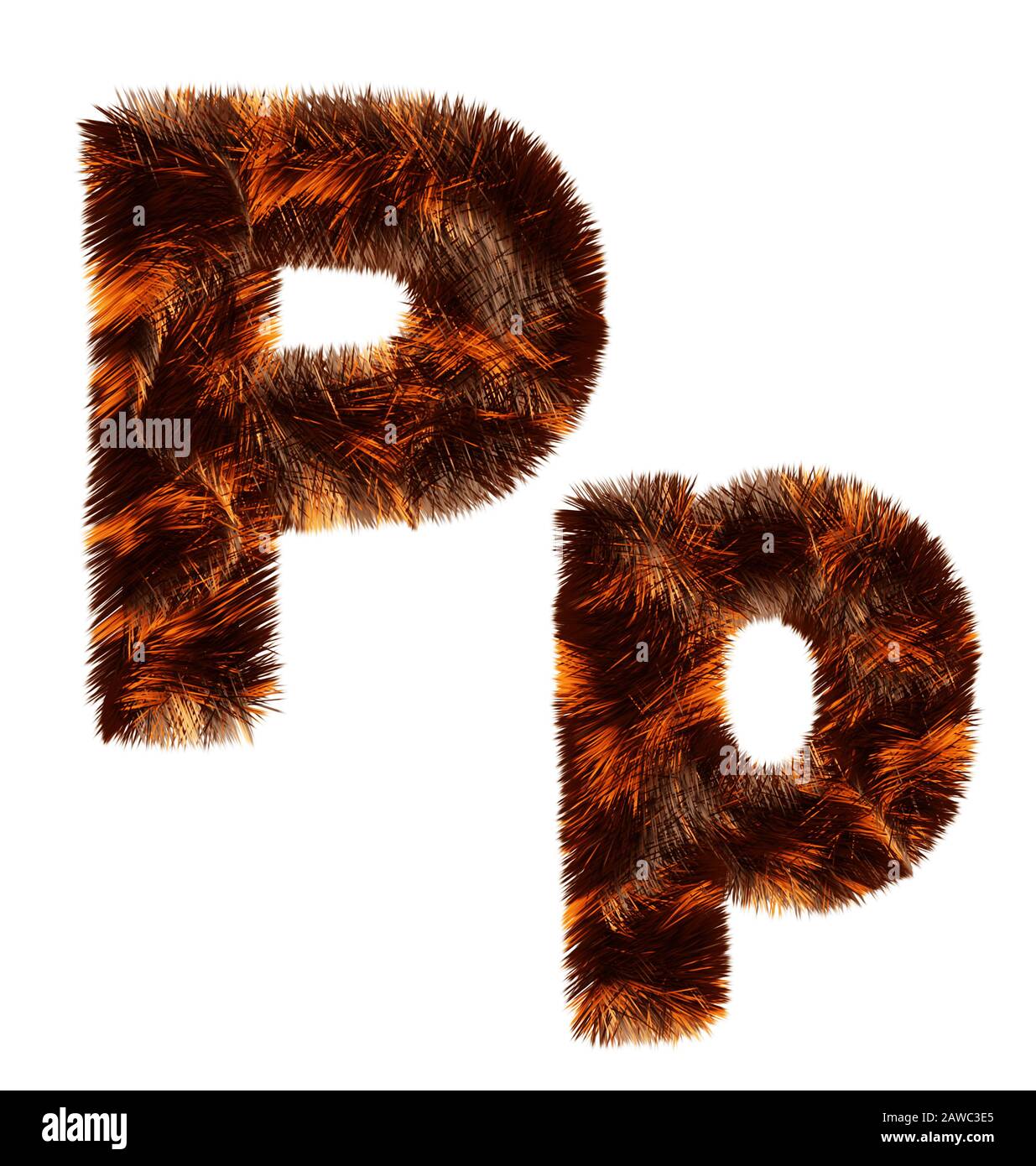 Creative design of animal fur decorative alphabet for multipurpose use ...