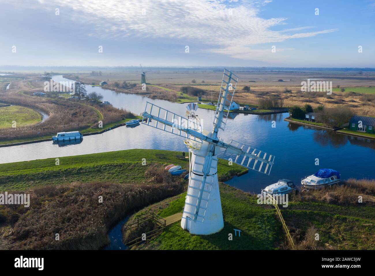 Norfolk broads aerial hi-res stock photography and images - Alamy