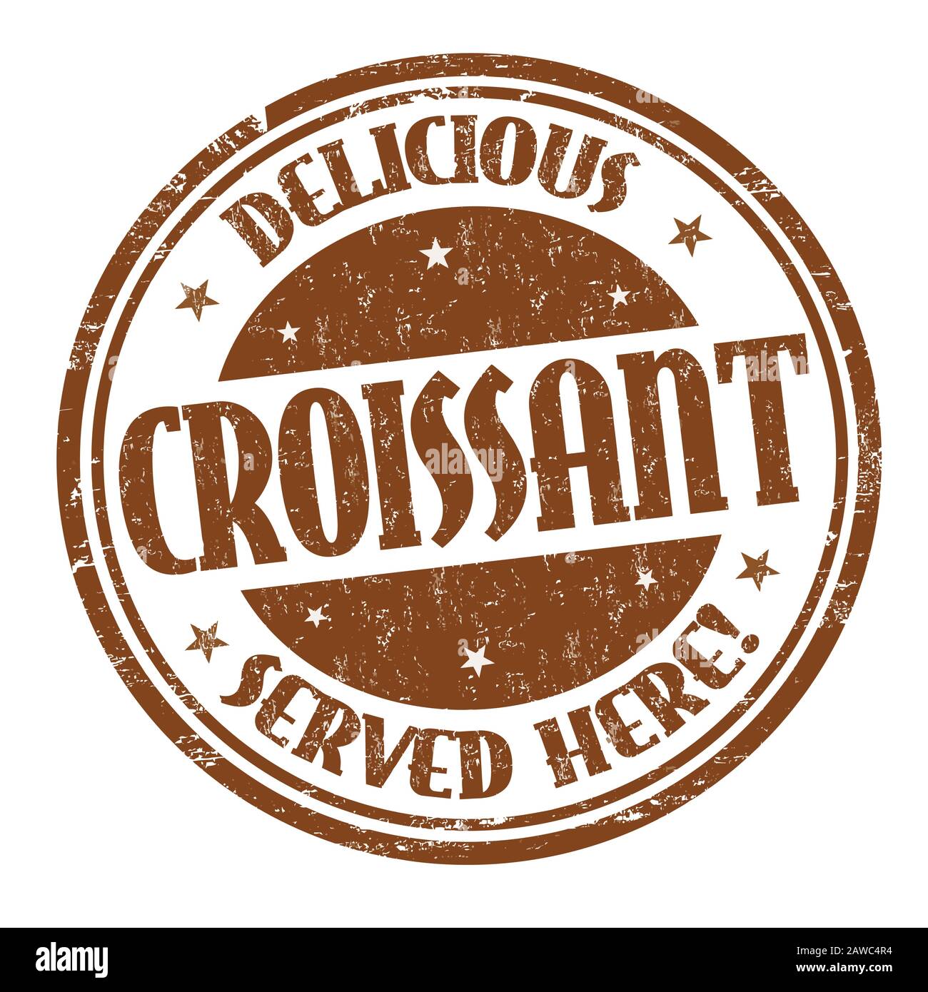 Croissant sign or stamp on white background, vector illustration Stock ...