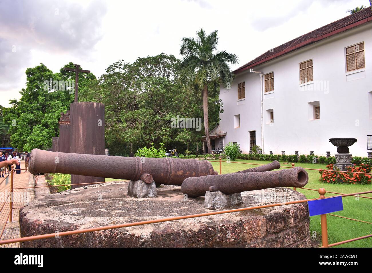 two long cannon in a garden Stock Photo - Alamy