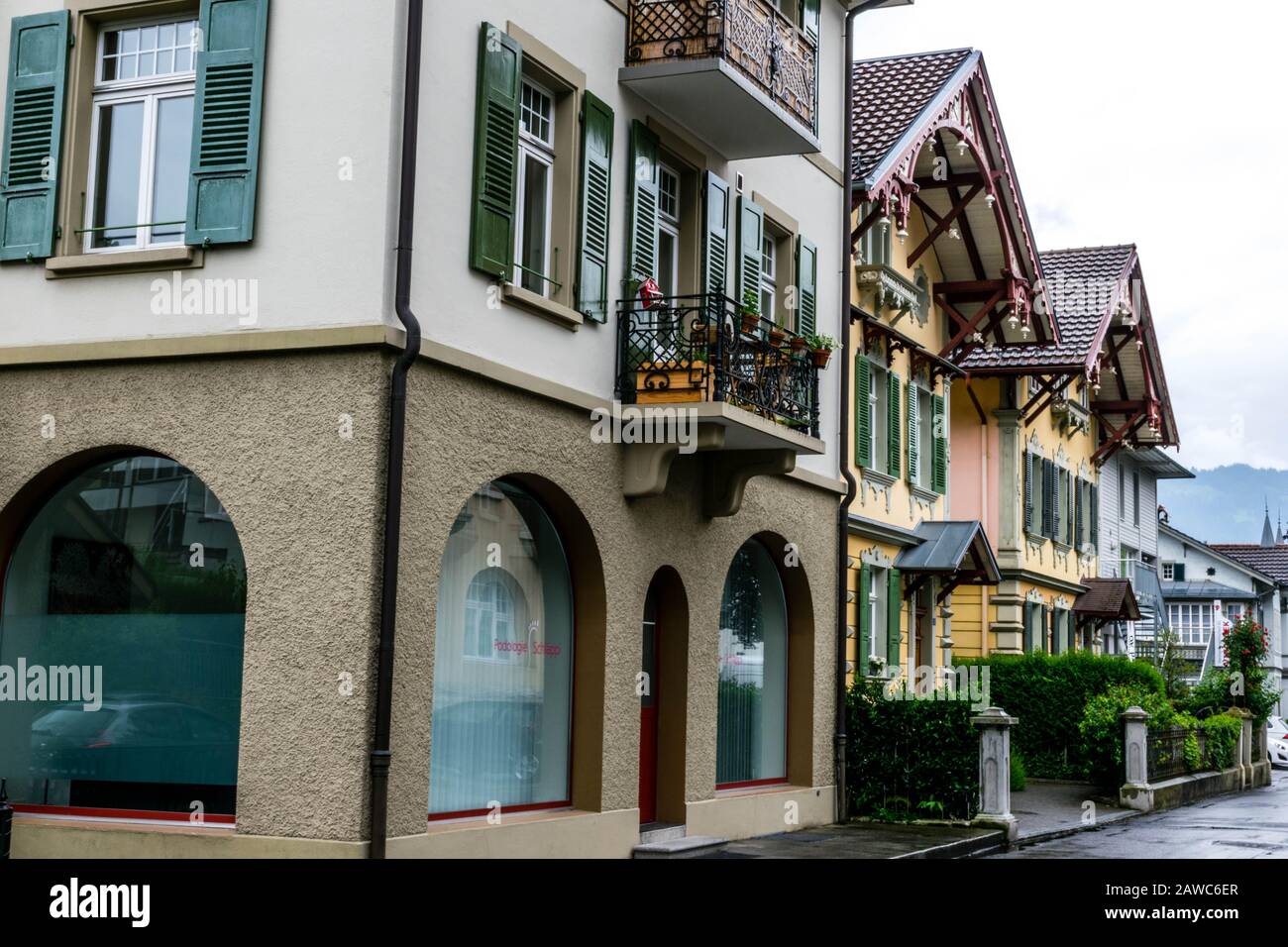 The street in Interlaken city, Switzerland Stock Photo - Alamy