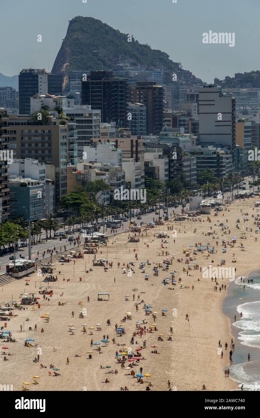 View of Leblon and Ipanema beaches. Rio de Janeiro, Brazil Stock Photo ...