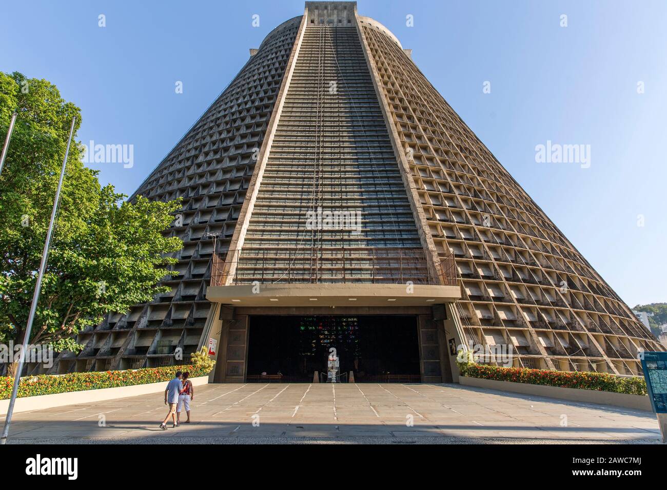 Rio’s Brutalist-styled cathedral, downtown Rio de Janeiro, Brazil Stock ...
