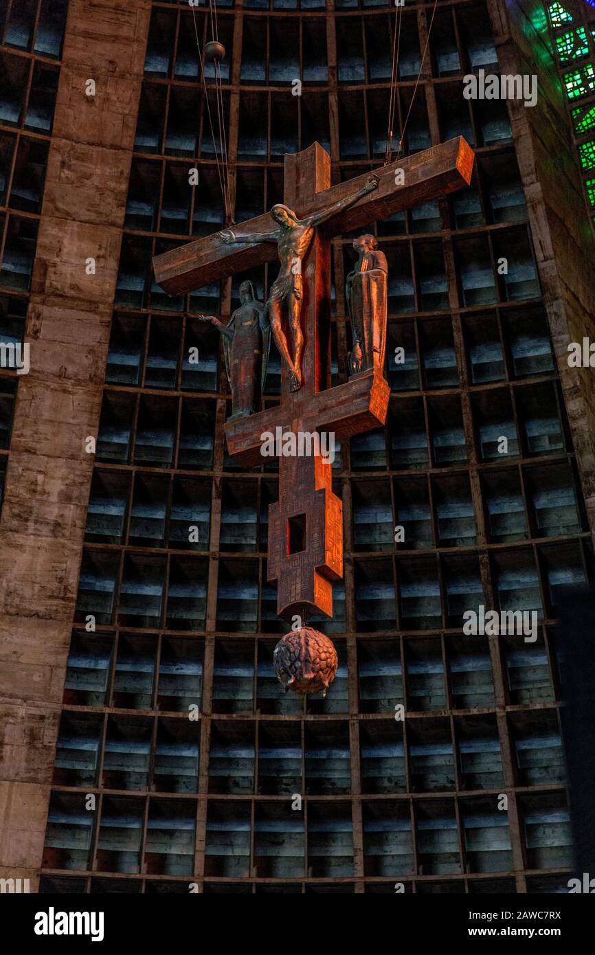 Rio’s Brutalist-styled cathedral, downtown Rio de Janeiro, Brazil Stock ...