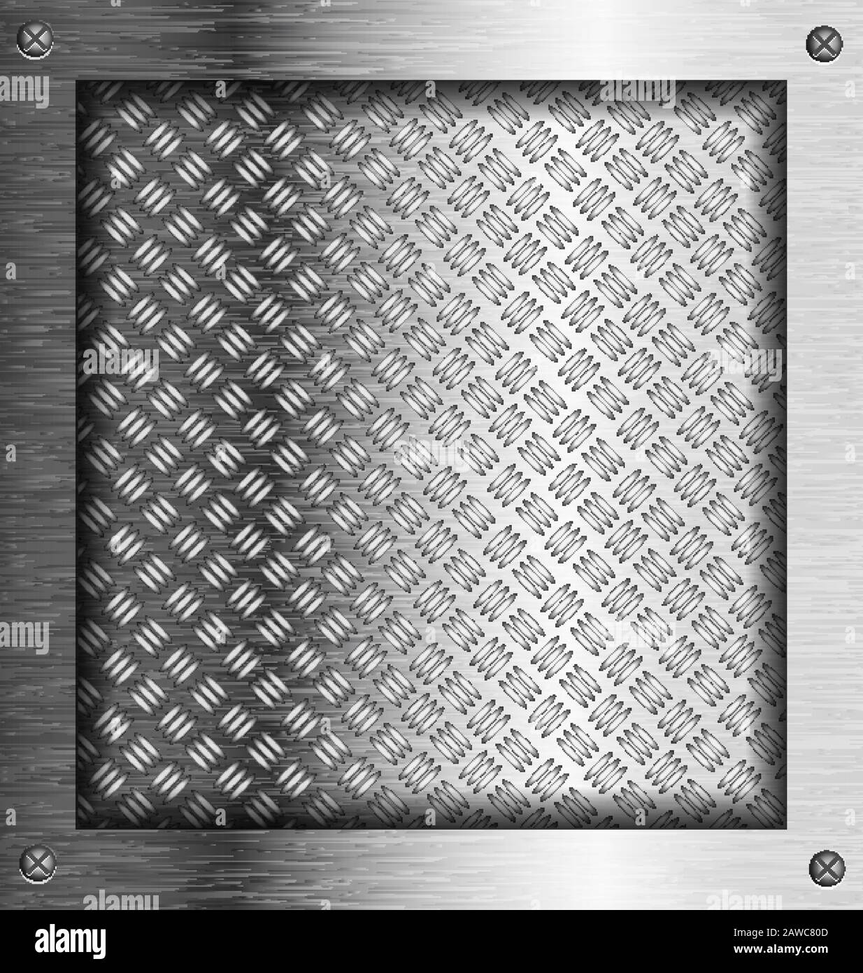 Abstract silver shapes on black metal background Stock Vector Image ...