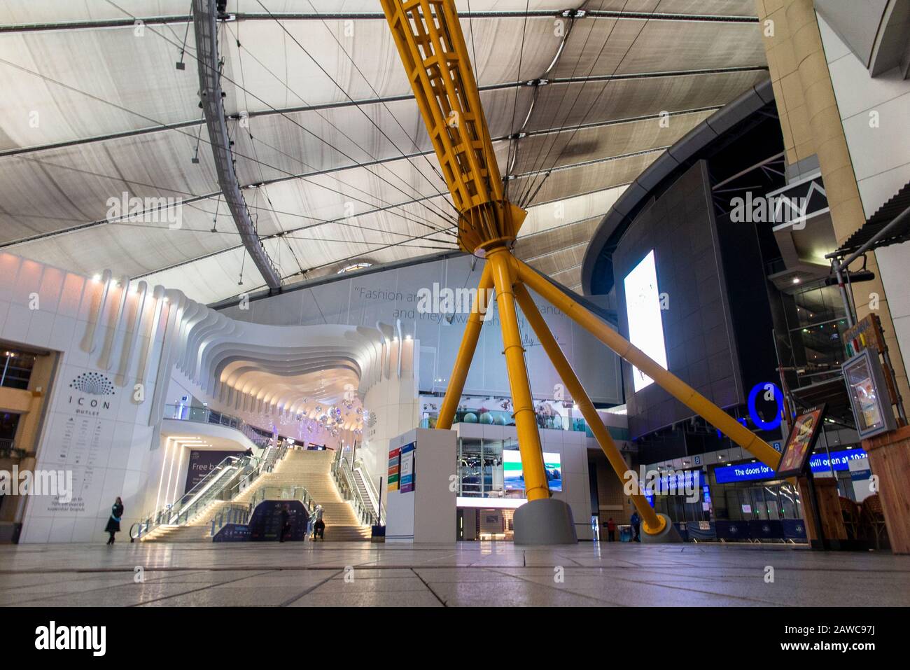 The interior of the O2 Millennium Dome in North Greenwich London Stock ...