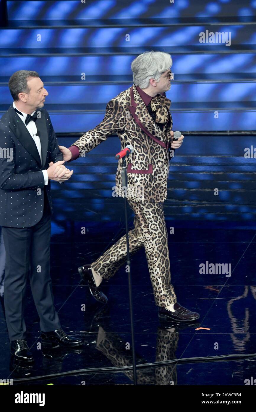 Sanremo, 70th Italian song festival 2020. Fourth evening. In the photo ...