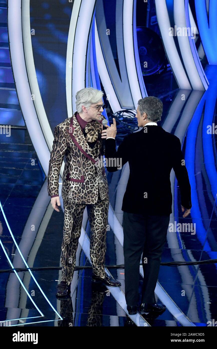 Sanremo, 70th Italian song festival 2020. Fourth evening. In the photo ...