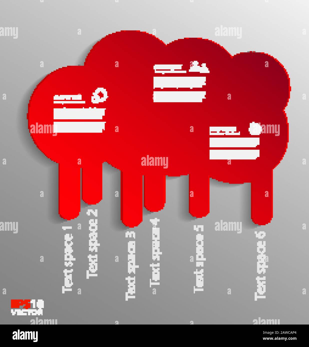 Stylized presentation template with empty text boxes and embellishment ...