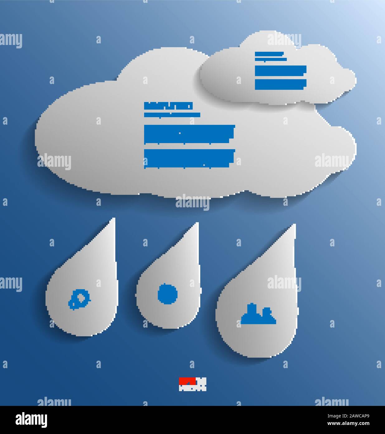 Stylized presentation template with empty text boxes and embellishment ...