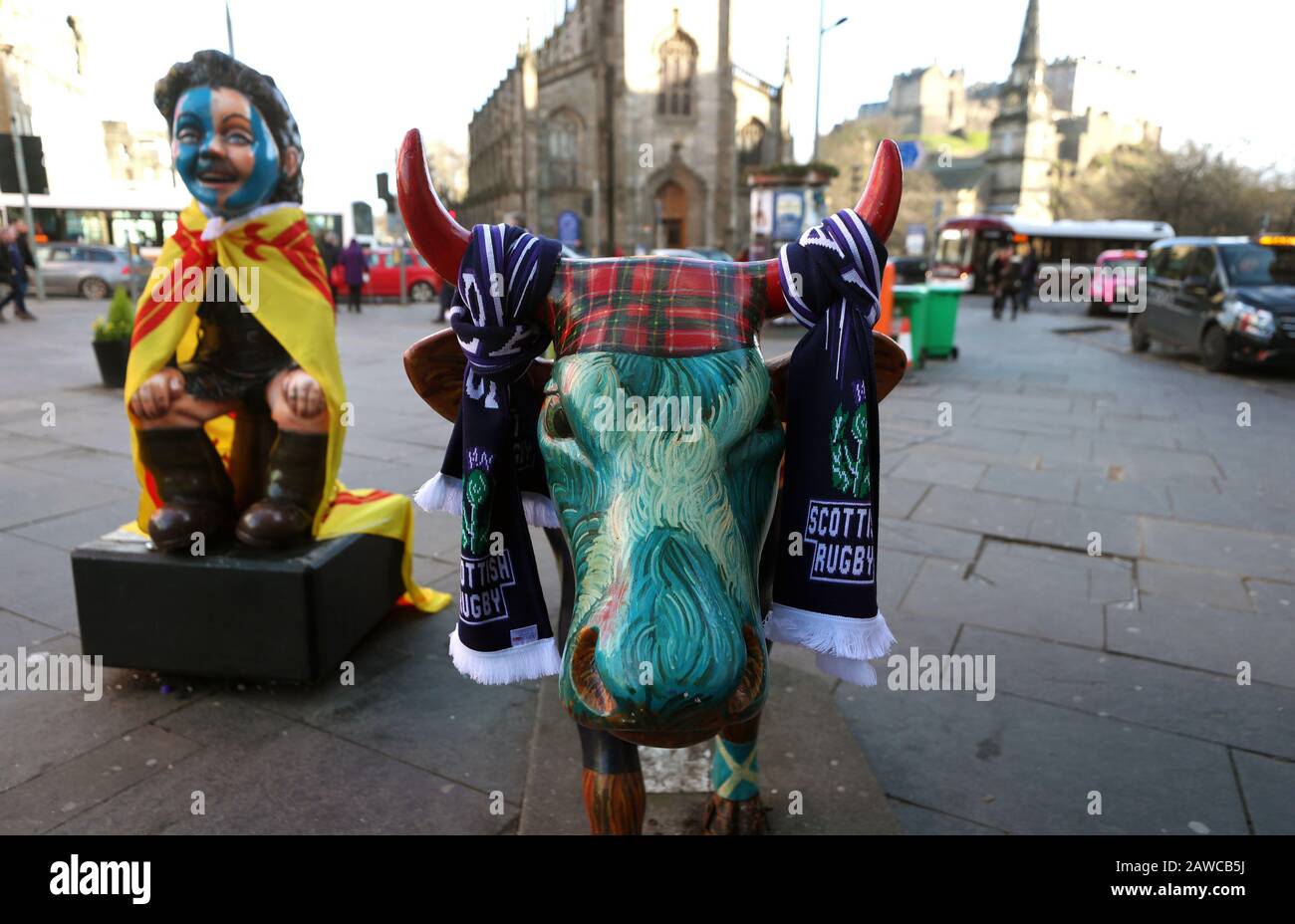 Scottish rugby scarves hi-res stock photography and images - Alamy