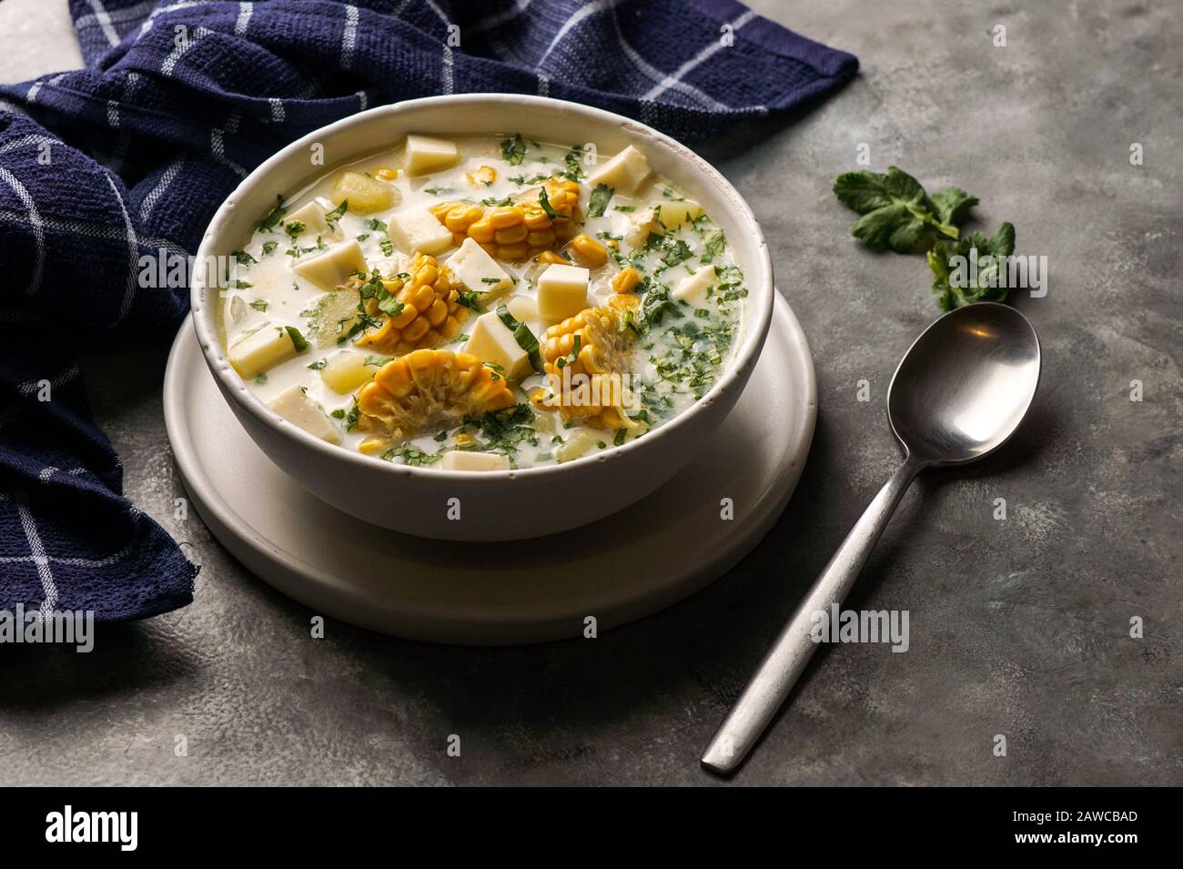 chicken soup with cheese and corn, Chupe de pollo, tipical venezuelan ...