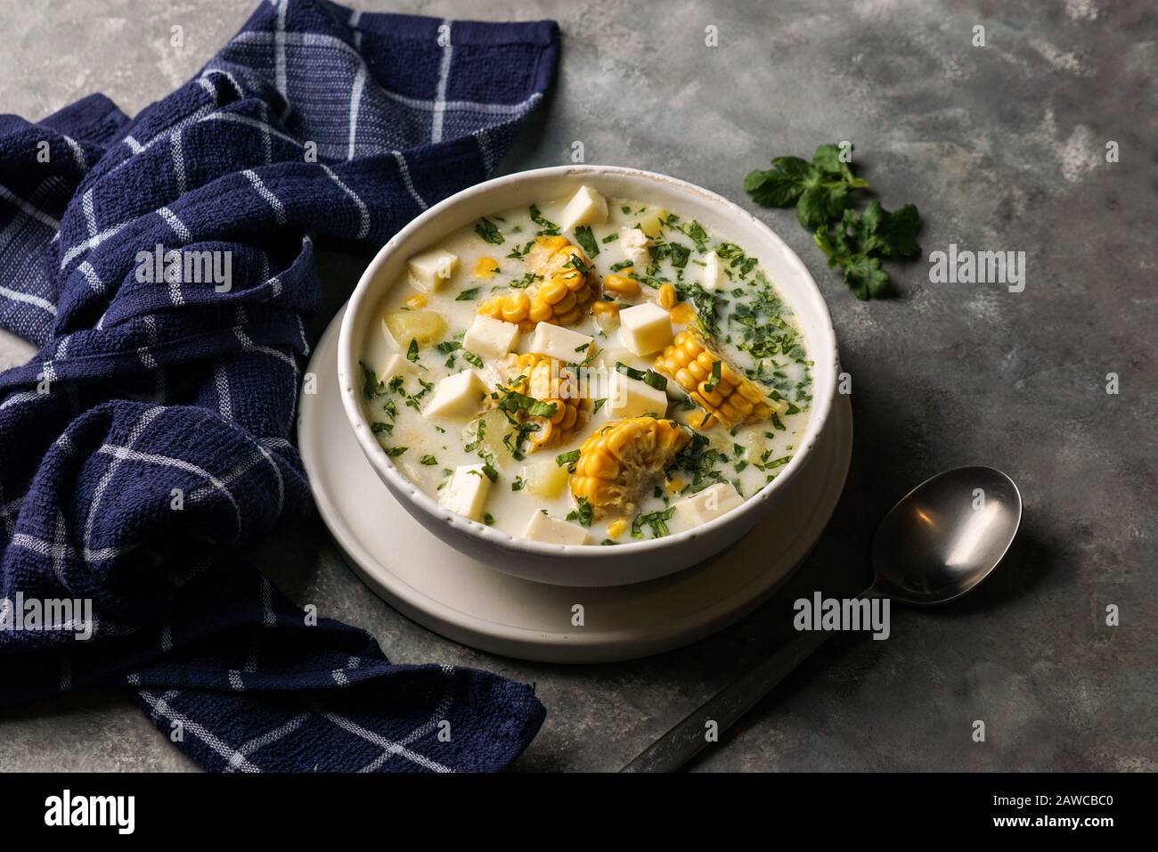 chicken soup with cheese and corn, Chupe de pollo, tipical venezuelan ...