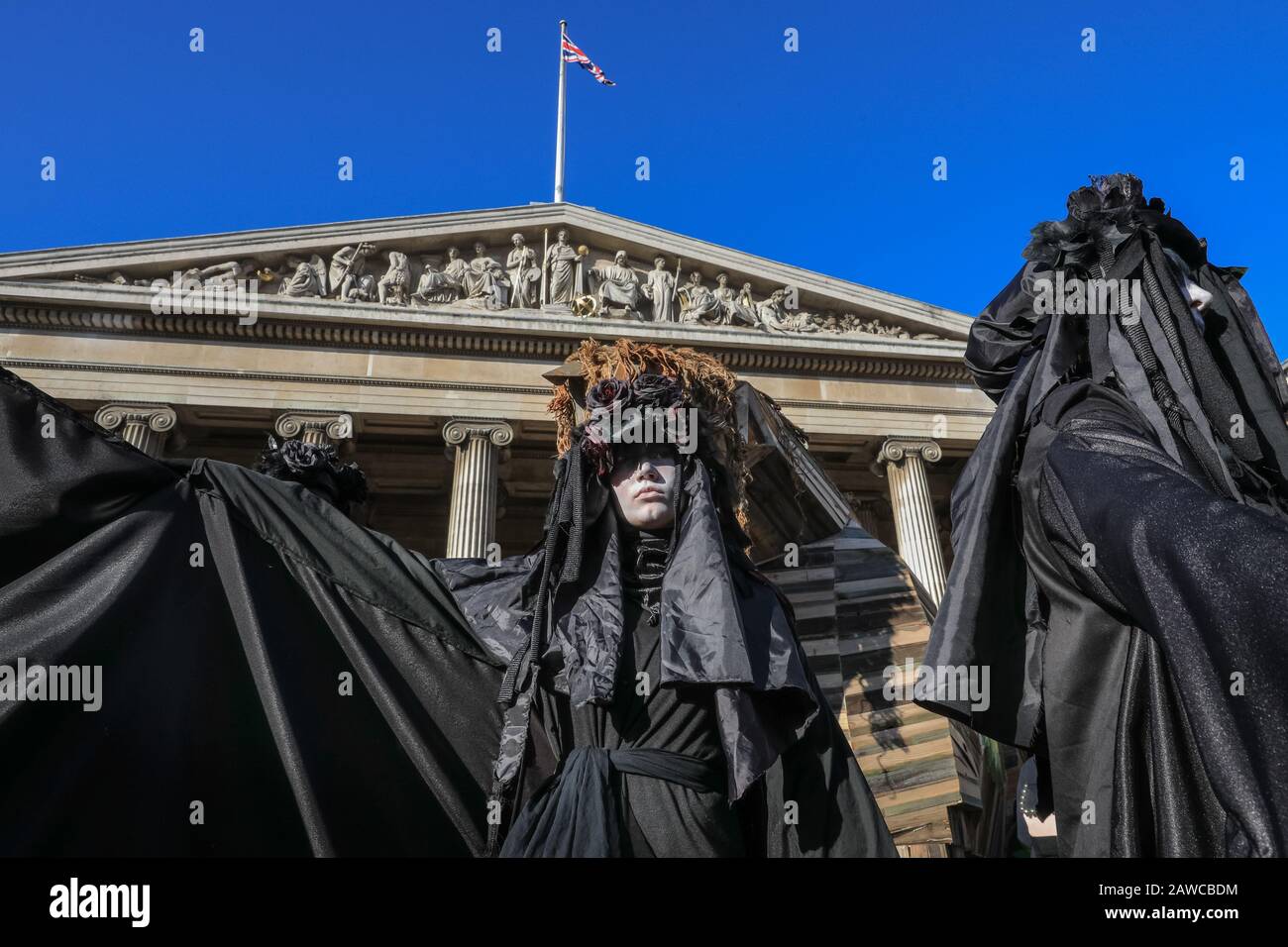 British Museum, London, 08th Feb 2020. In protest against the British ...
