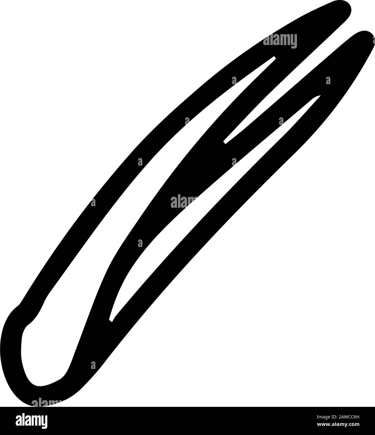 Medical tweezers in hand drawn doodle style isolated on white ...
