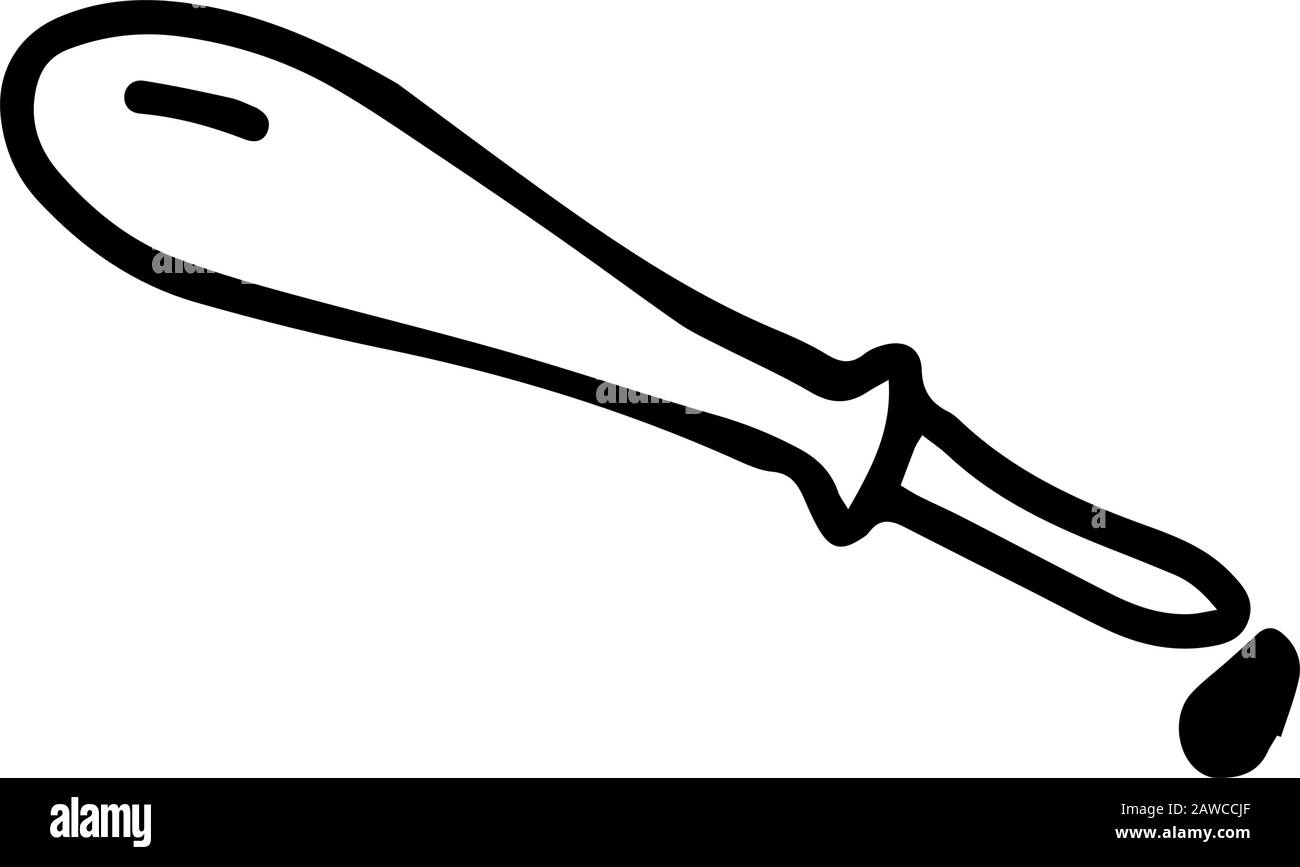 Pipette for medicine in hand drawn doodle style isolated on white ...