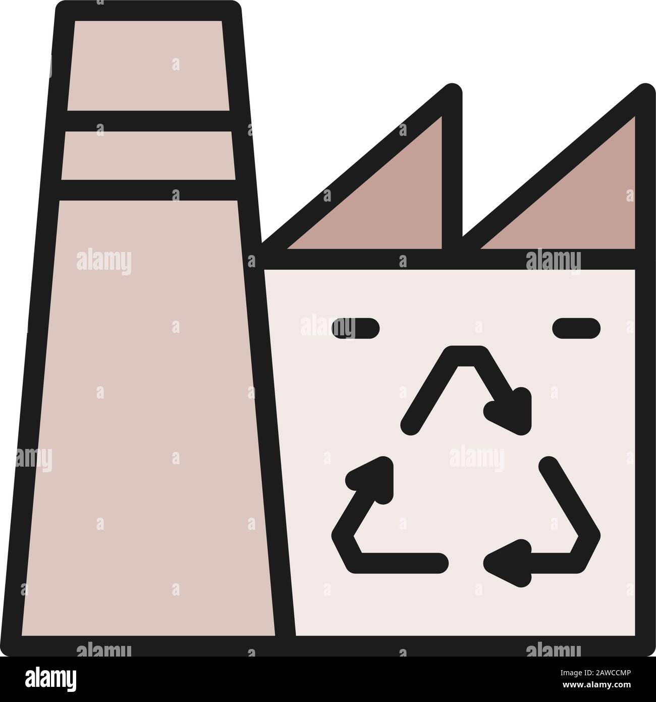 Glass recycling plant Stock Vector Images - Alamy