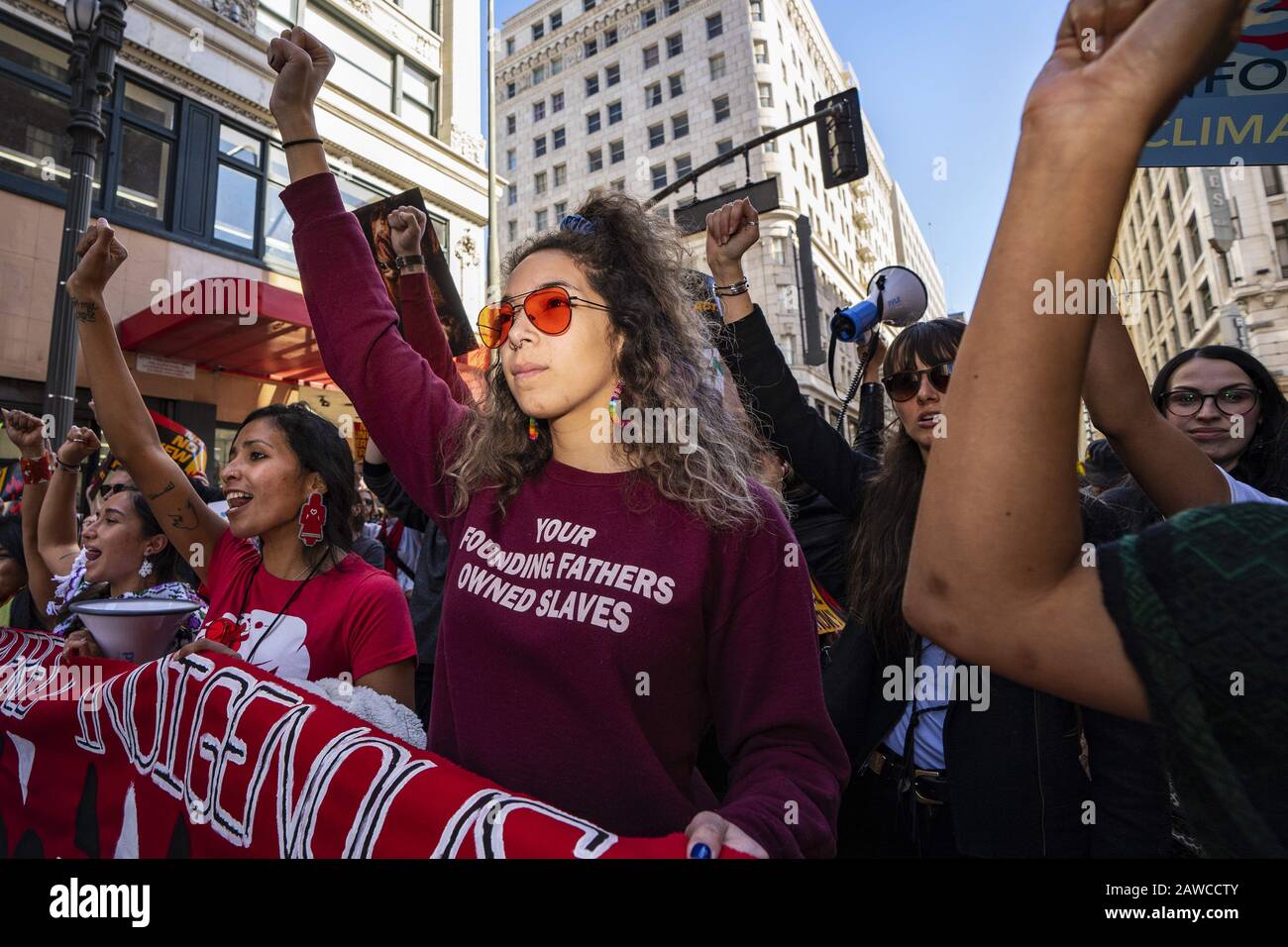 March 15, 2019, Los Angeles, United States: Climate change activists ...