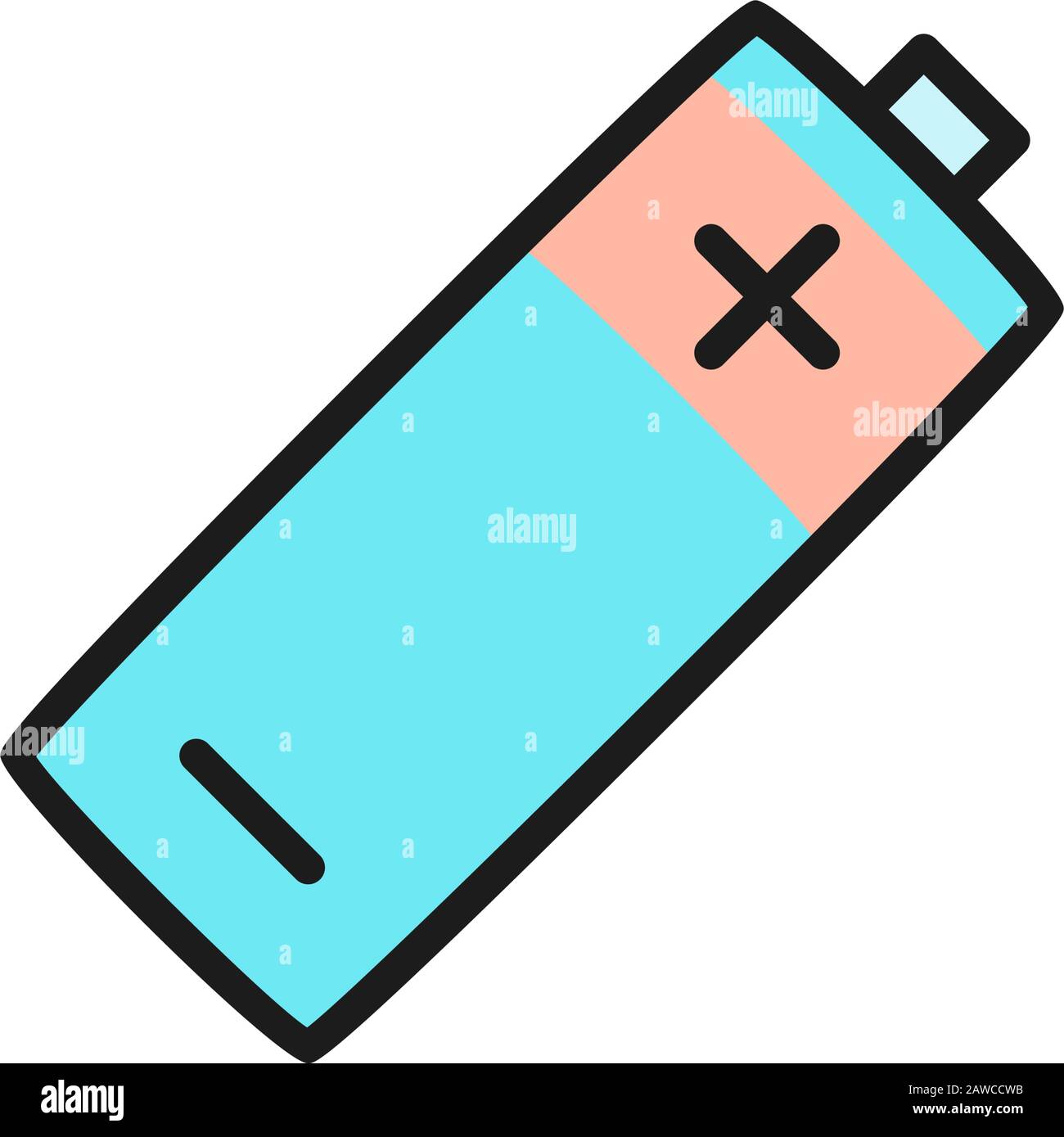 Trash battery icon outline Stock Vector Images - Alamy