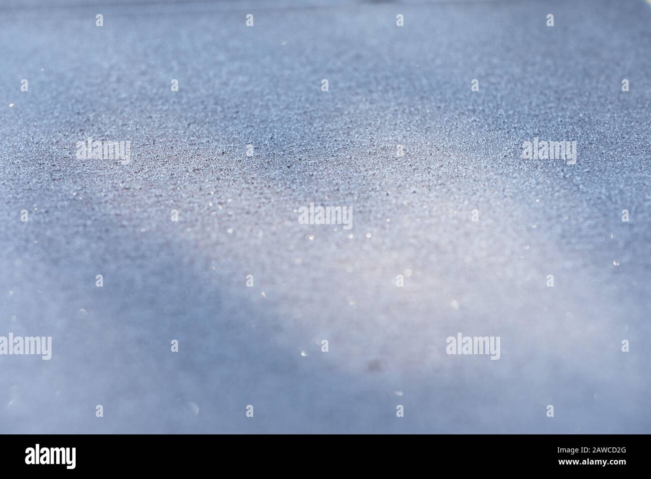 Metal Corten steel with ice crystals Stock Photo - Alamy