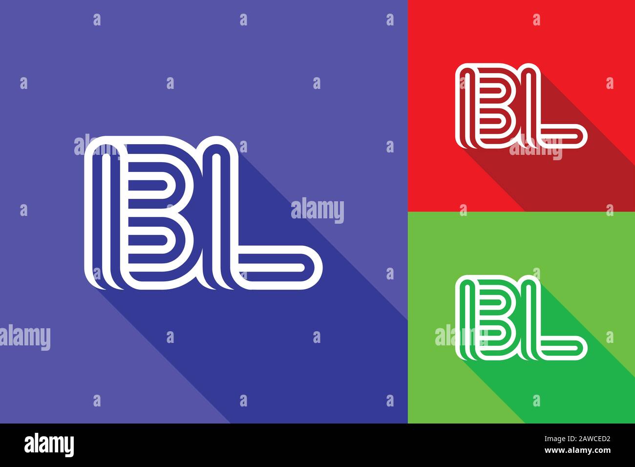 B and L combination Lines Letter Logo. Creative Line Letters Design ...