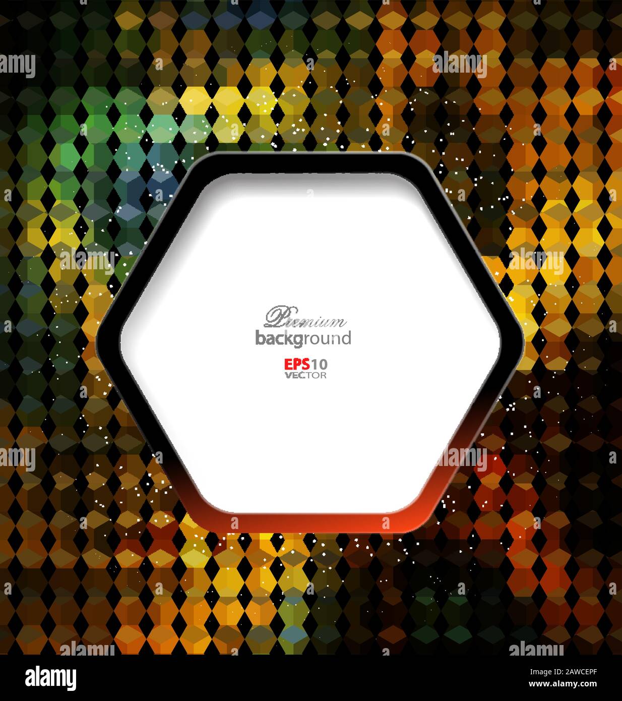 Stylized presentation template with empty text boxes and embellishment ...