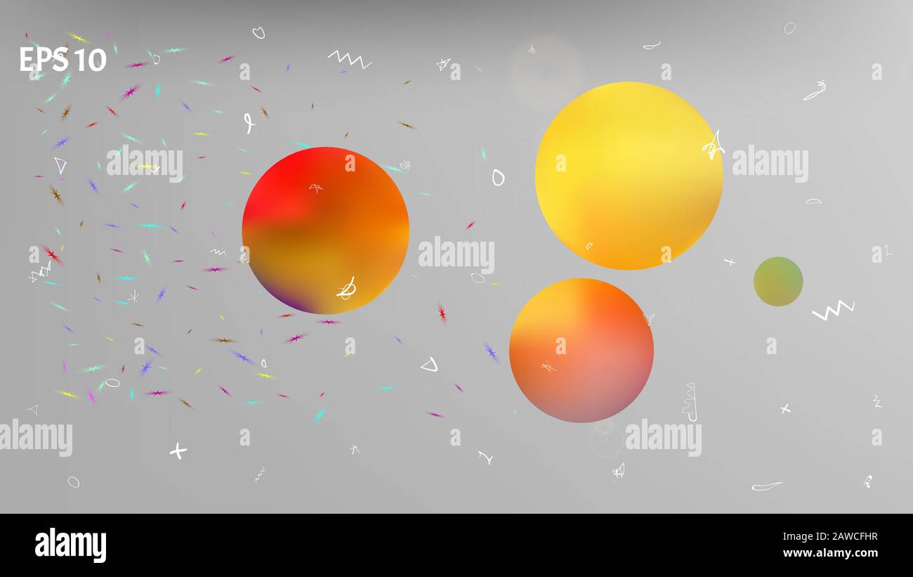 Pristine space fantasy. Common colorific illustration theme. Background ...