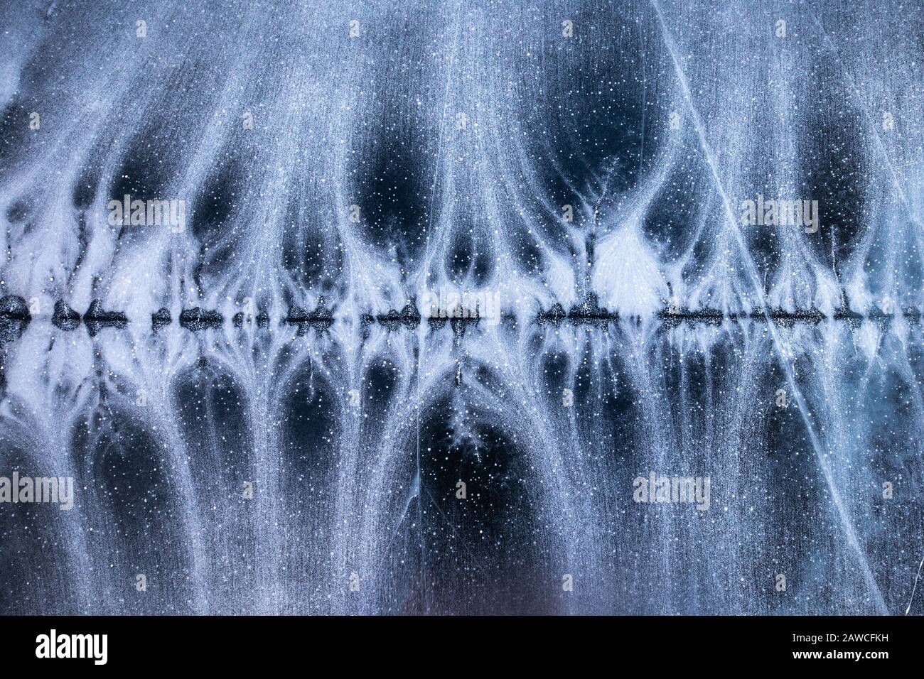 Detail of frozen ice formation on lake Baikal in winter. Lake Baikal ...