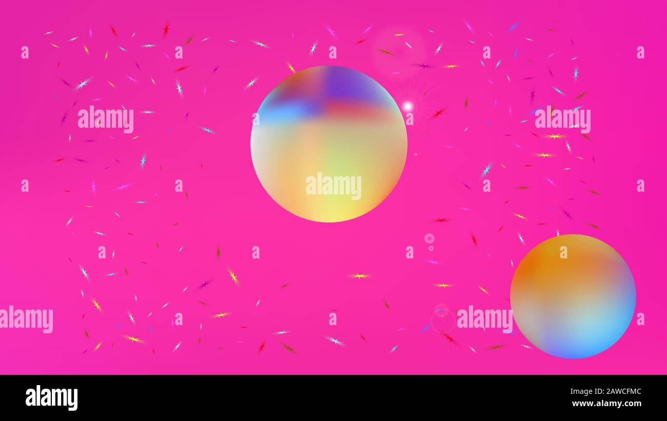 Breezy space fantasy. Funny colorific illustration theme. Background ...