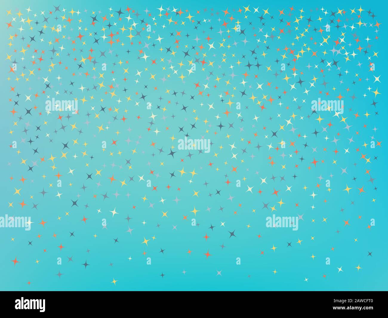 Cyan color background. Stars confetti. Plain colorific texture. Stars ...