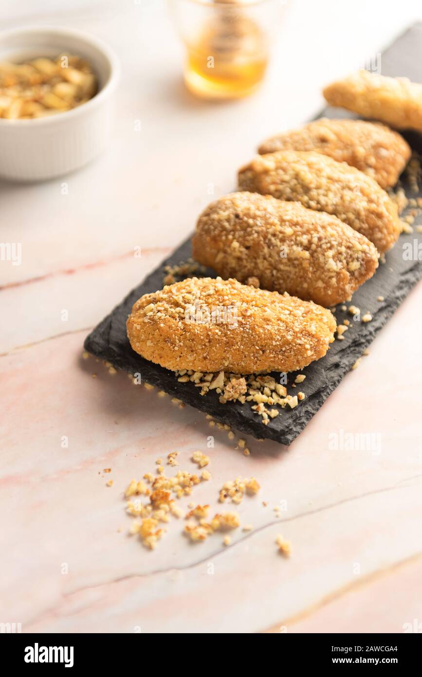 Delicious and tasty Greek honey cookies with Walnuts called ...