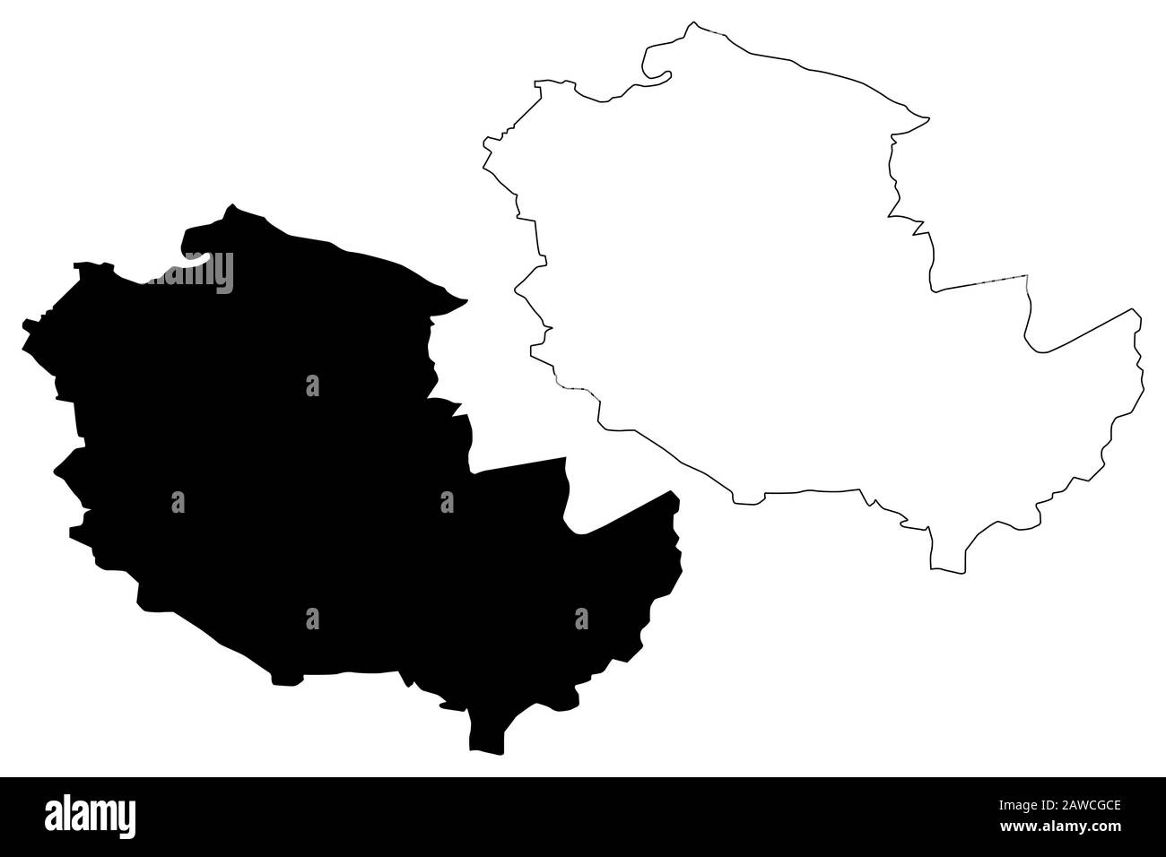 Tbilisi City (Republic of Georgia) map vector illustration, scribble ...