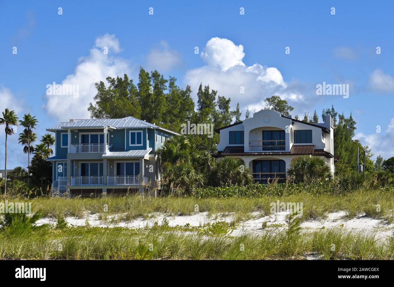 Two New Beach Houses in the final stages of completion Stock Photo - Alamy