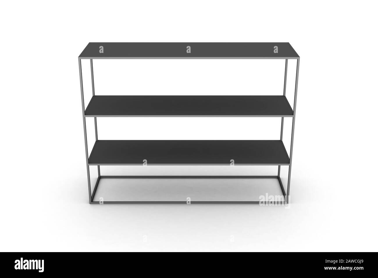 3d rendering of table or shelves, isolated on white background Stock ...