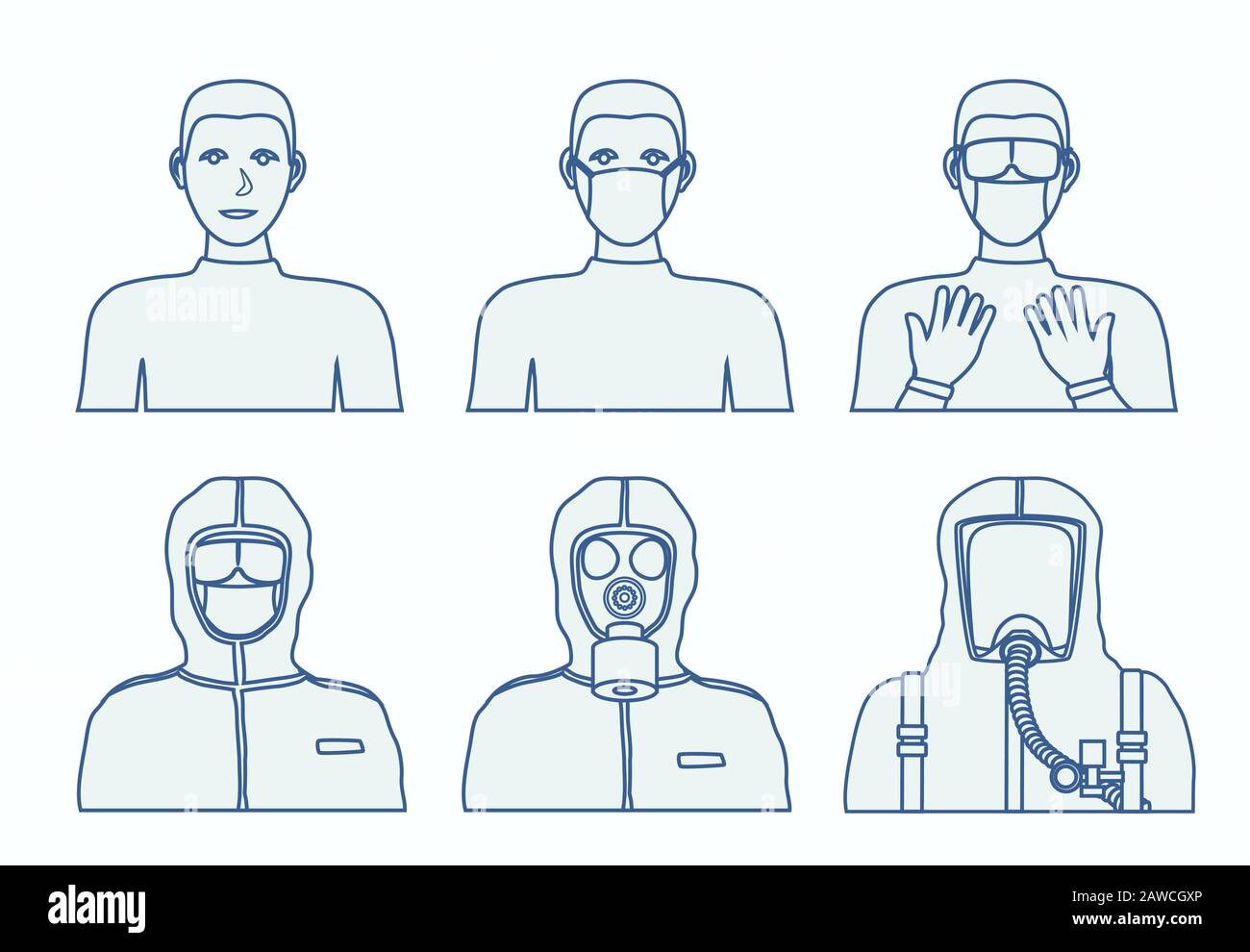 Personal protective equipment against biochemical threats. Line ...