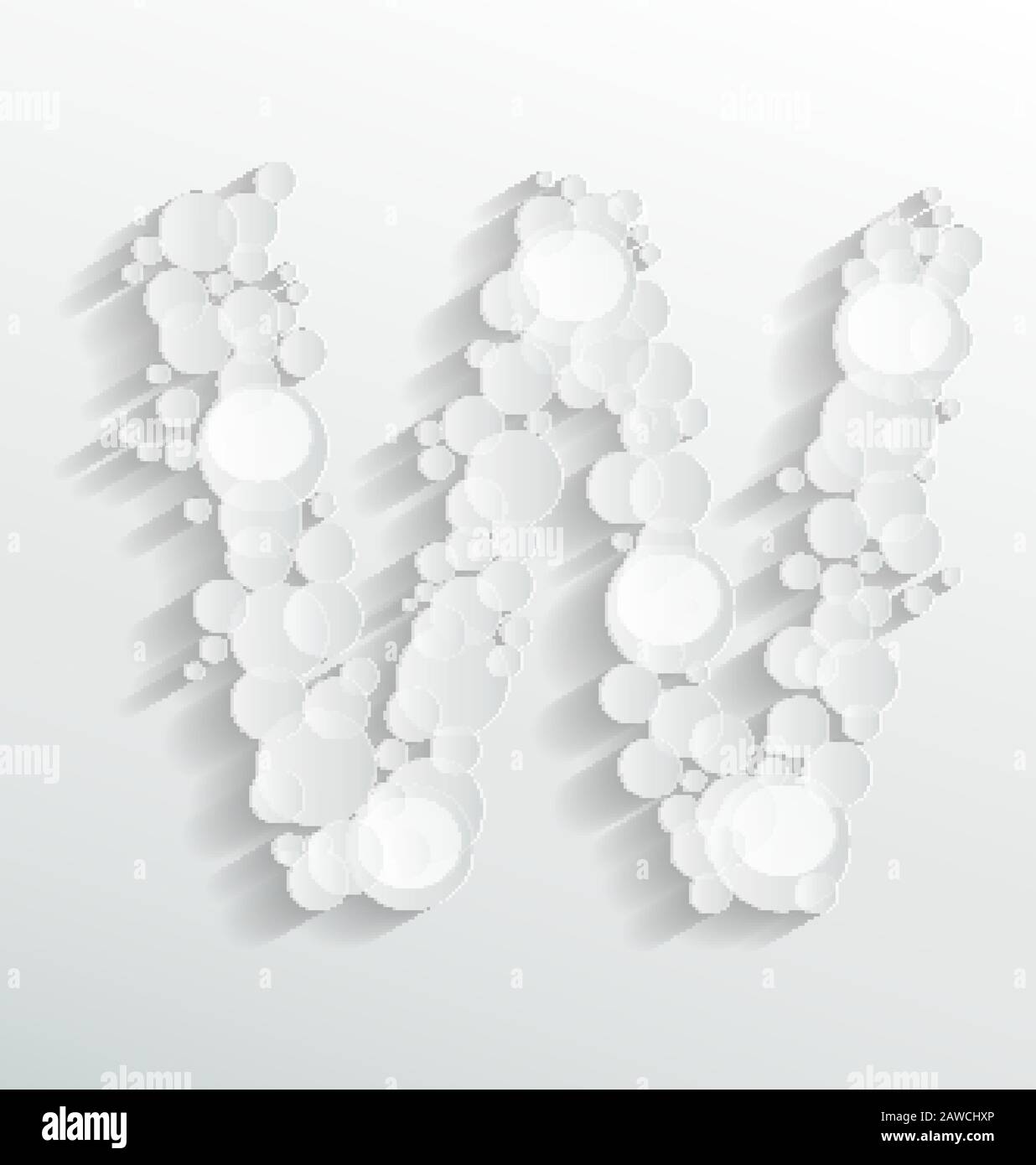 Creative design of embossed bubble W alphabet Stock Vector Image & Art ...