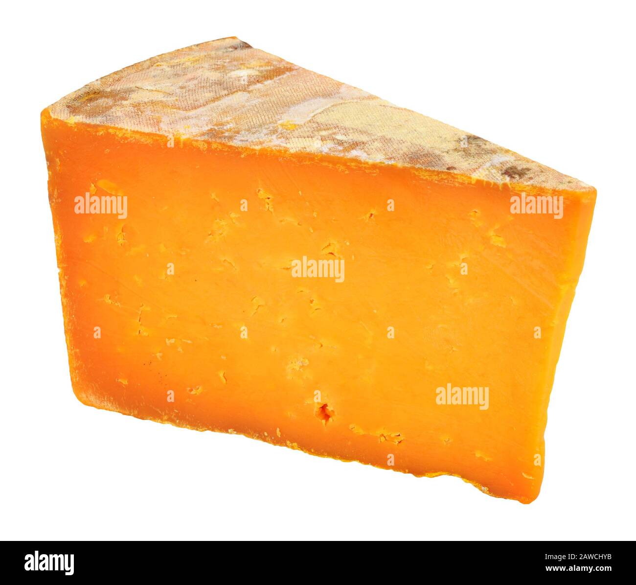 Rutland red cheese wedge isolated on a white background Stock Photo - Alamy