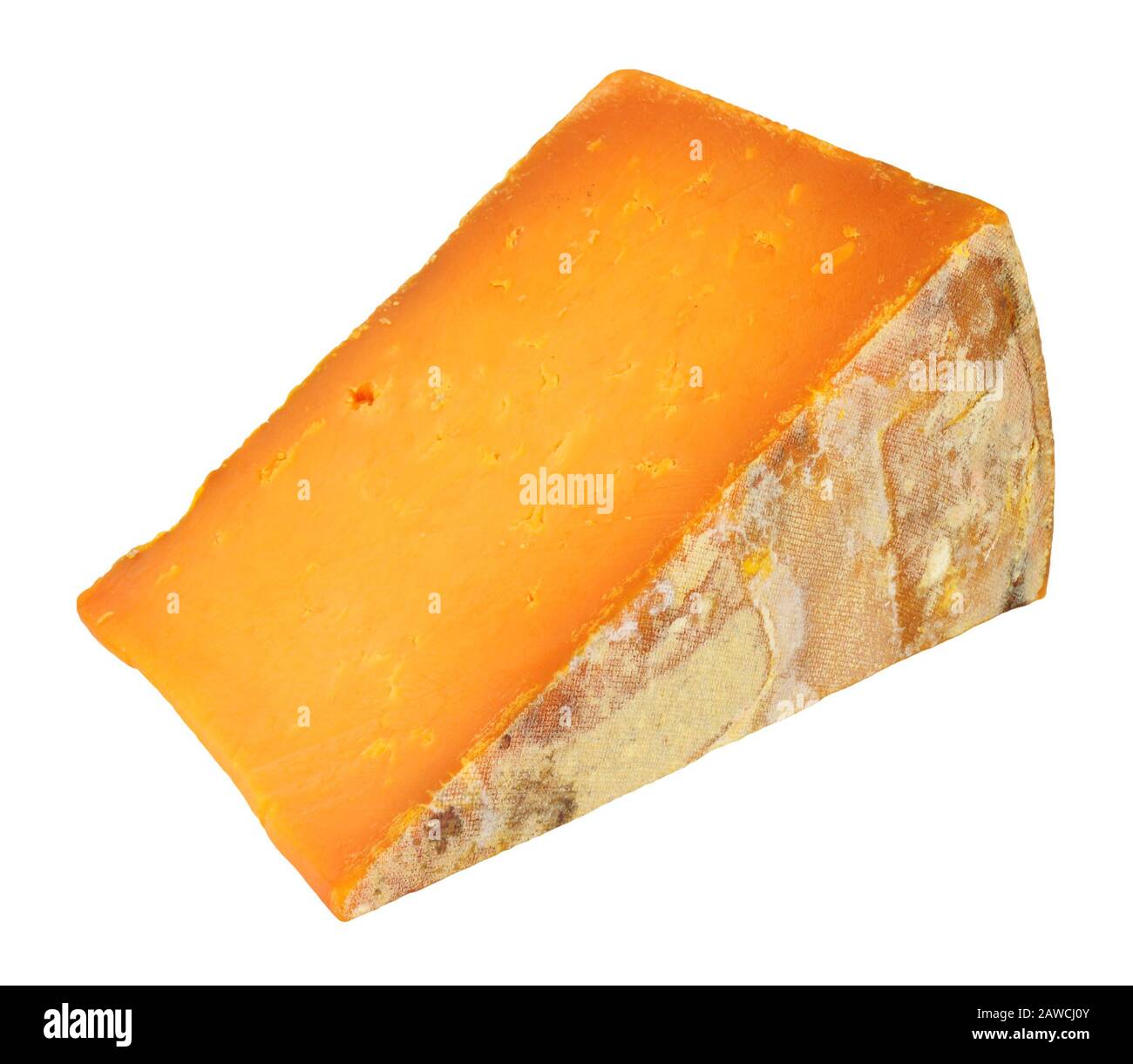 Rutland red cheese wedge isolated on a white background Stock Photo - Alamy
