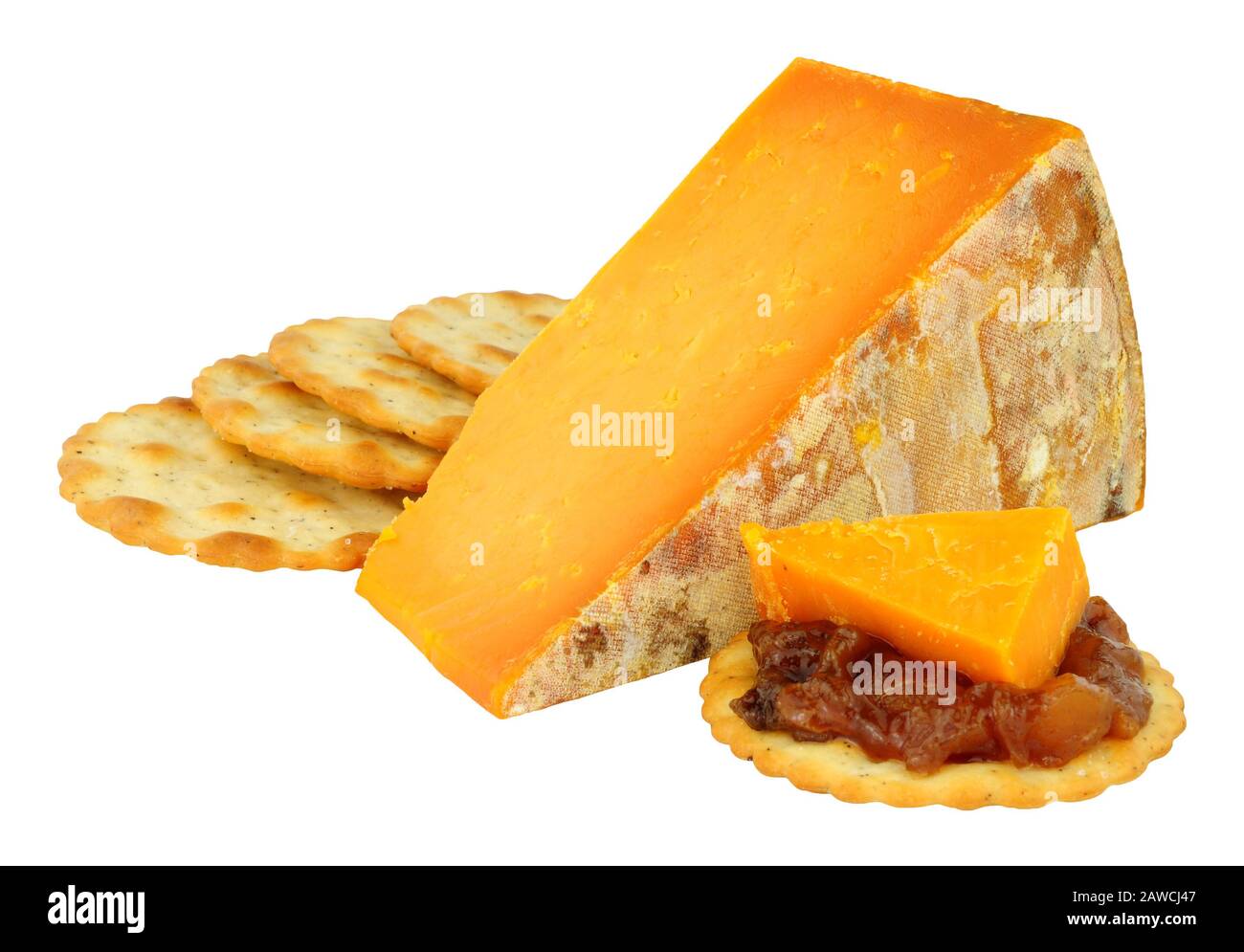 Rutland red cheese wedge isolated on a white background Stock Photo - Alamy