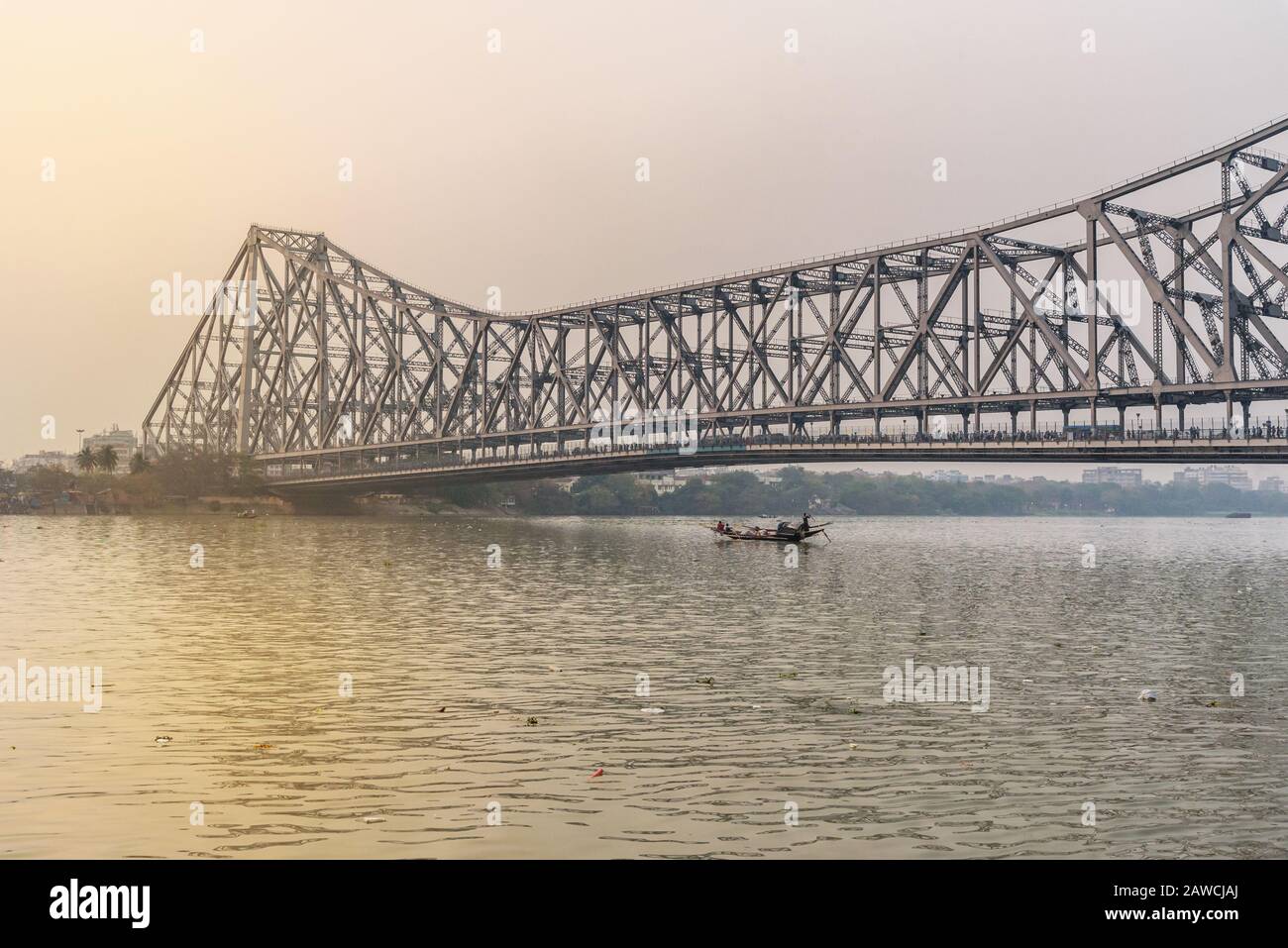 Howrah bridge sunset hi-res stock photography and images - Alamy