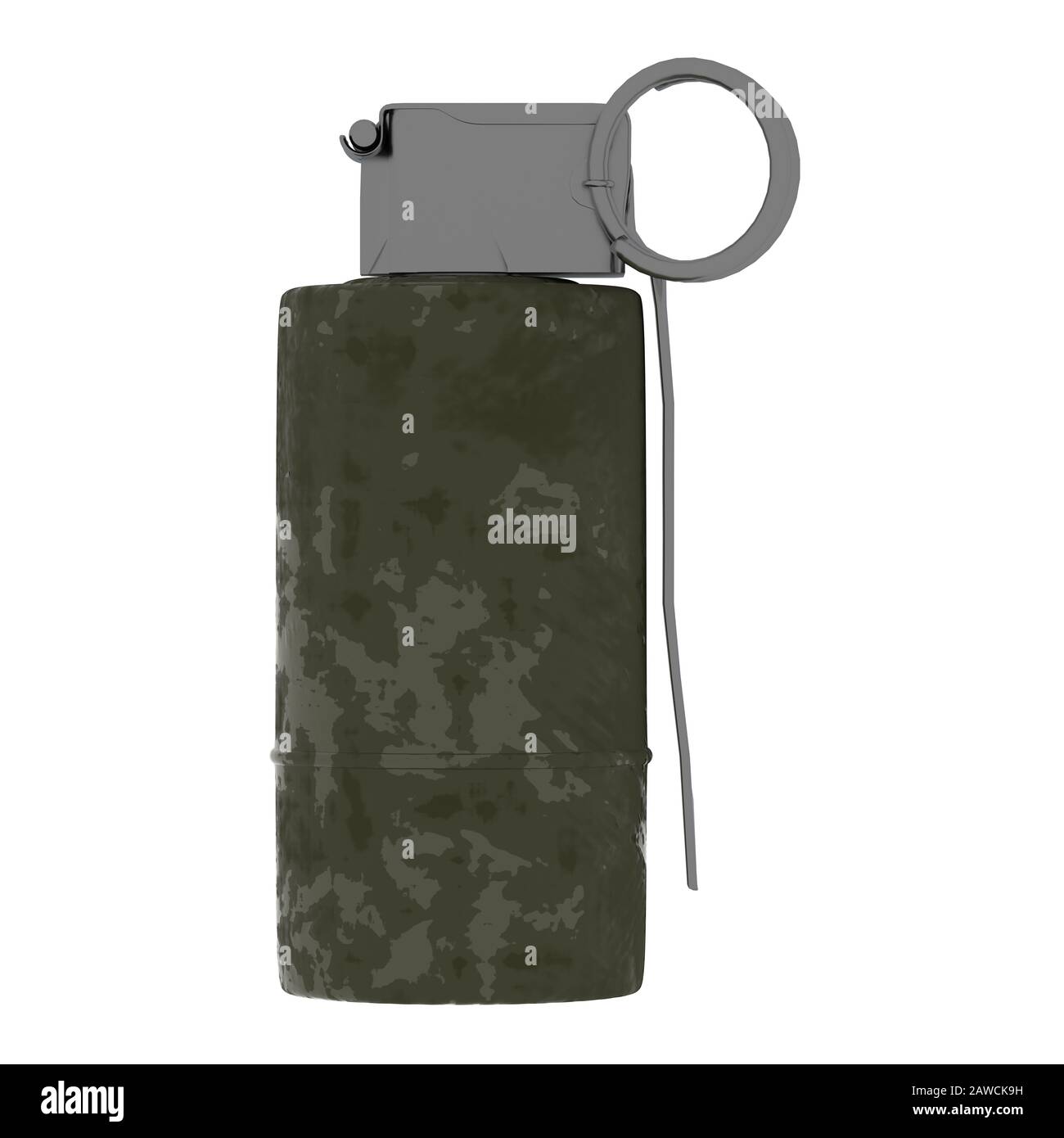 Grenade on a white background. Isolate. 3D rendering of excellent ...