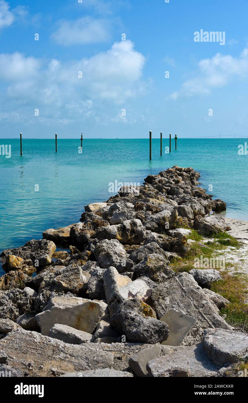 View across Tampa Bay from Anna Maria Island, Florida Stock Photo - Alamy