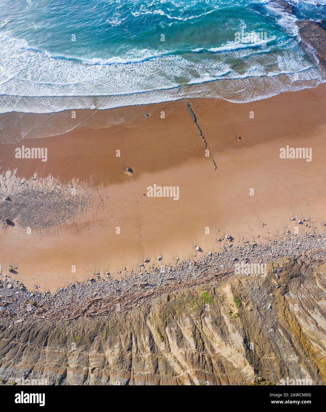 Los Caballos beach, Cuchia, Miengo Municipality, Cantabrian Sea ...