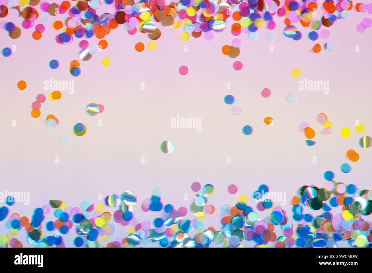 Colorful celebration confetti background pastel colors with copy space ...