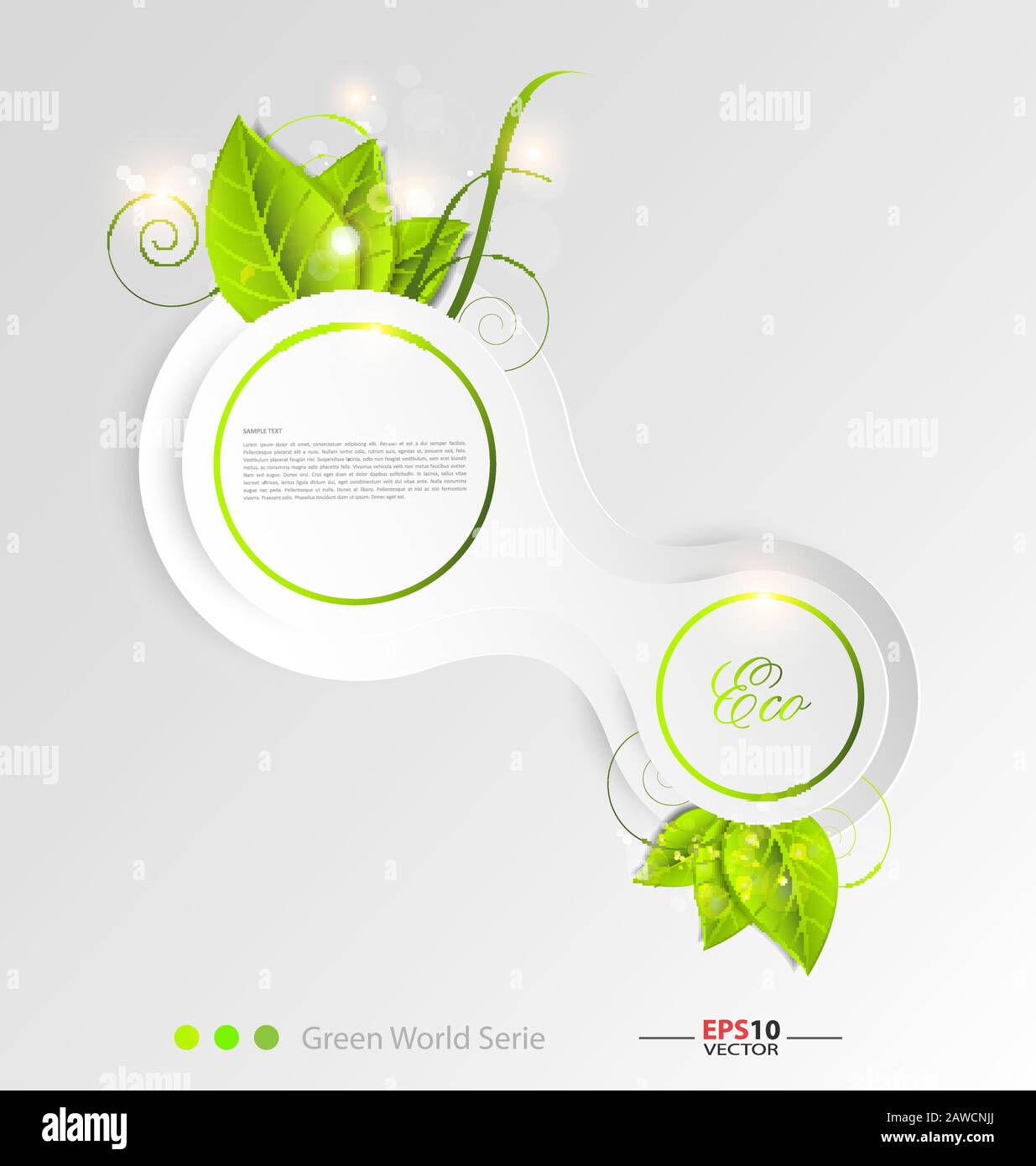 Green leaves ecology background for creative design needs Stock Vector ...