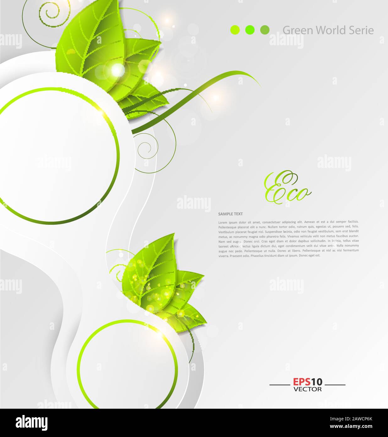 Green leaves ecology background for creative design needs Stock Vector ...
