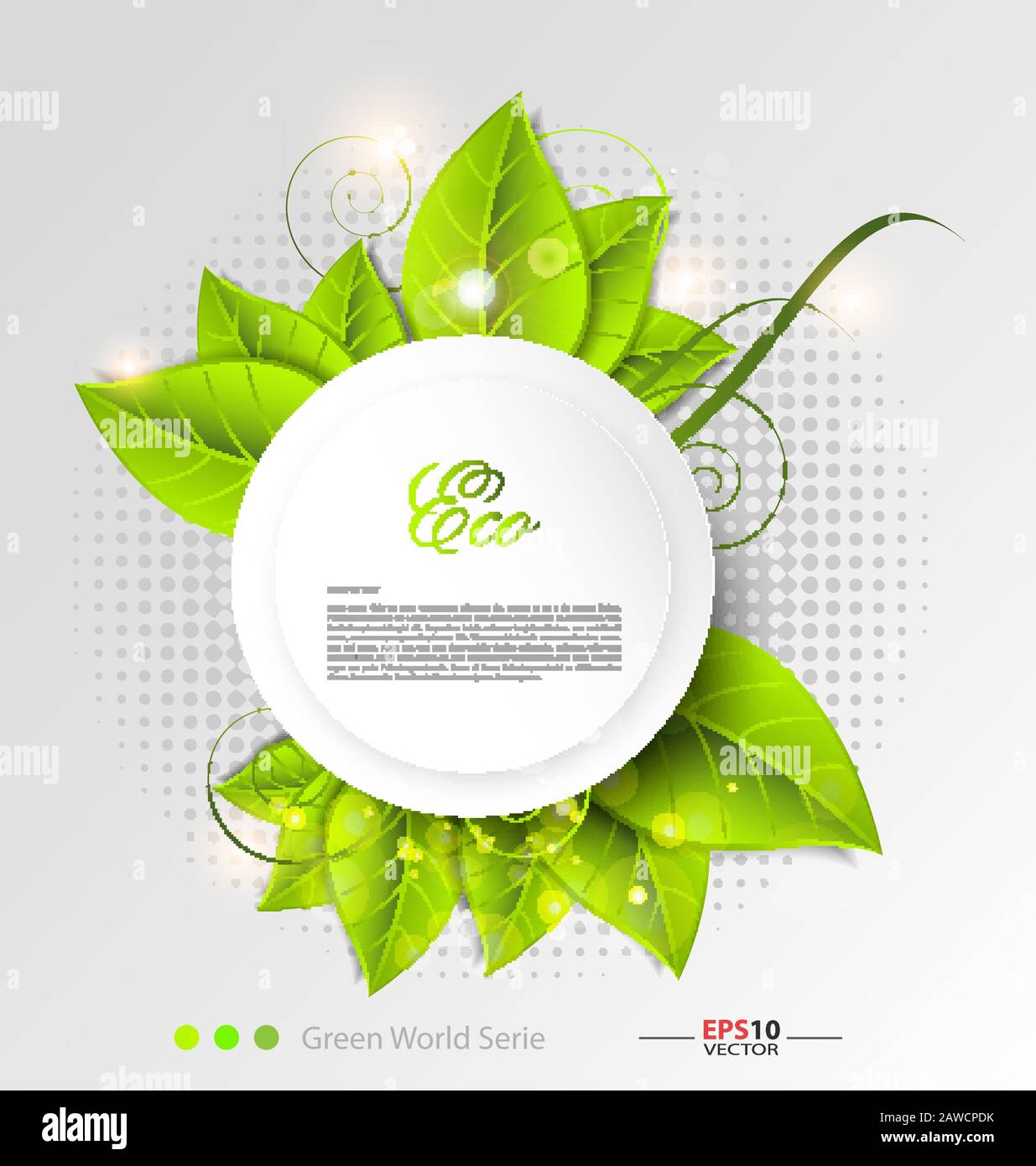 Green leaves ecology background for creative design needs Stock Vector ...