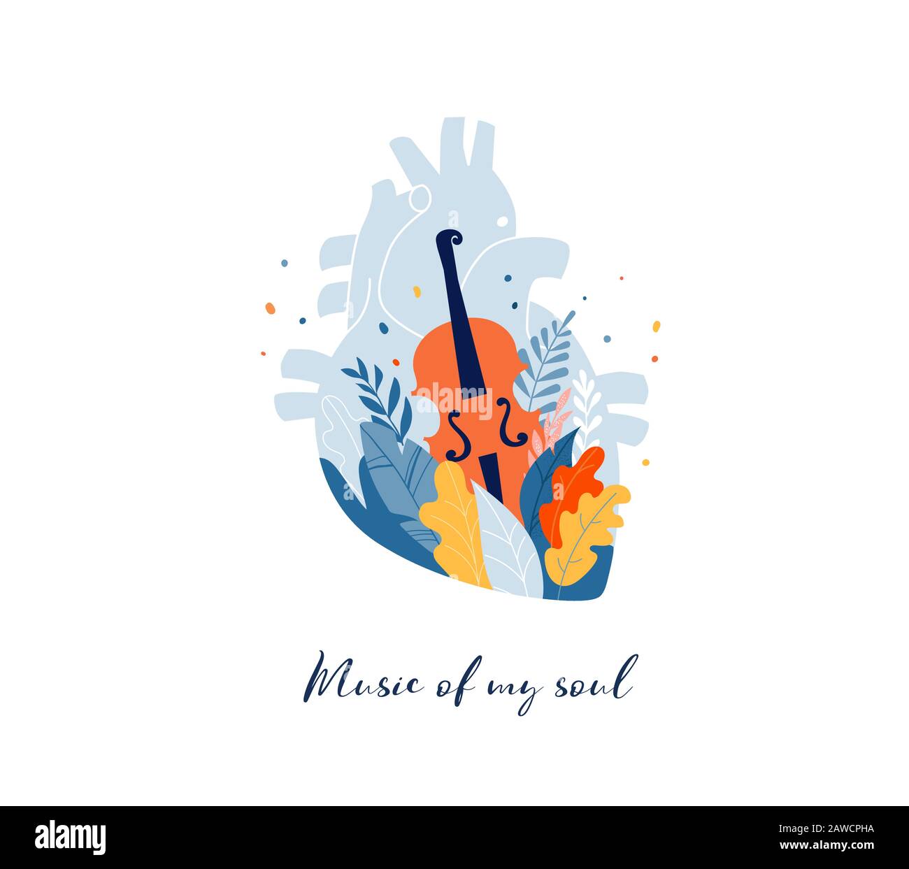 Anatomical heart modern print design, art work, vector design and ...